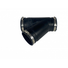 Flexible rubber Y-piece 90mm